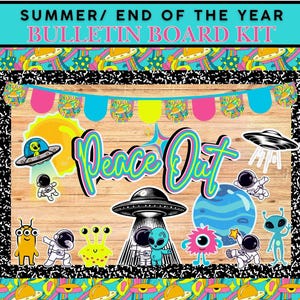 Peace Out Summer/ End of School Year/ Summer Bulletin Board Kit - Etsy