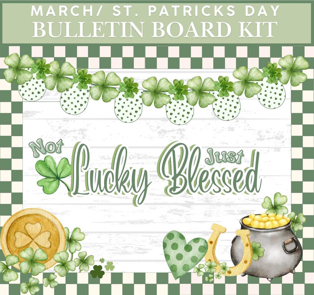 St. Patrick's Day Classroom Bulletin Board March Decor Bundle Activity ...