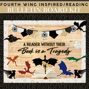 Fourth Wing Inspired Bulletin Board Kit, Perfect for Spring Reading or ...