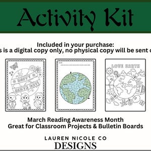 Earth Month Bulletin Board Kit April Printable Classroom Decor Perfect ...