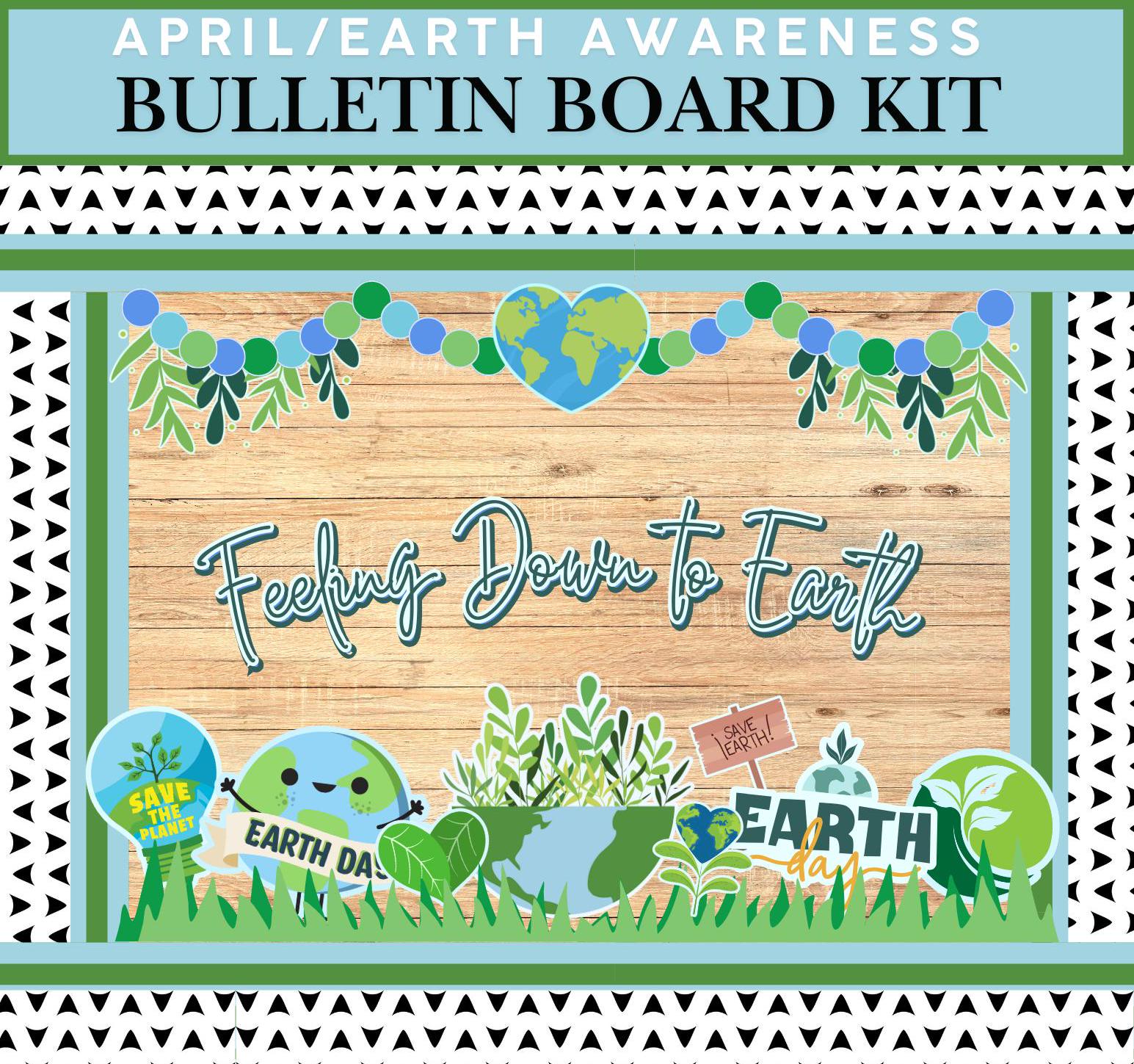 Earth Month Bulletin Board Kit April Printable Classroom Decor Perfect ...