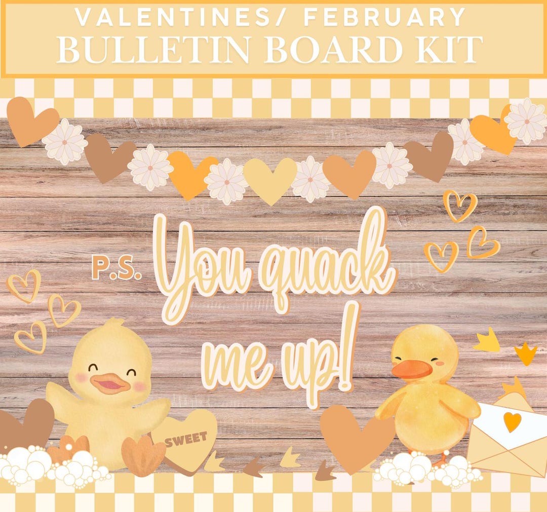 You Quack Me up Valentines Bulletin Board Kit - Etsy