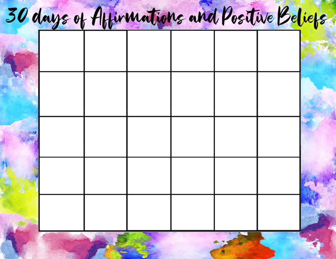 30 Days of Affirmation and Positive Belief - Etsy