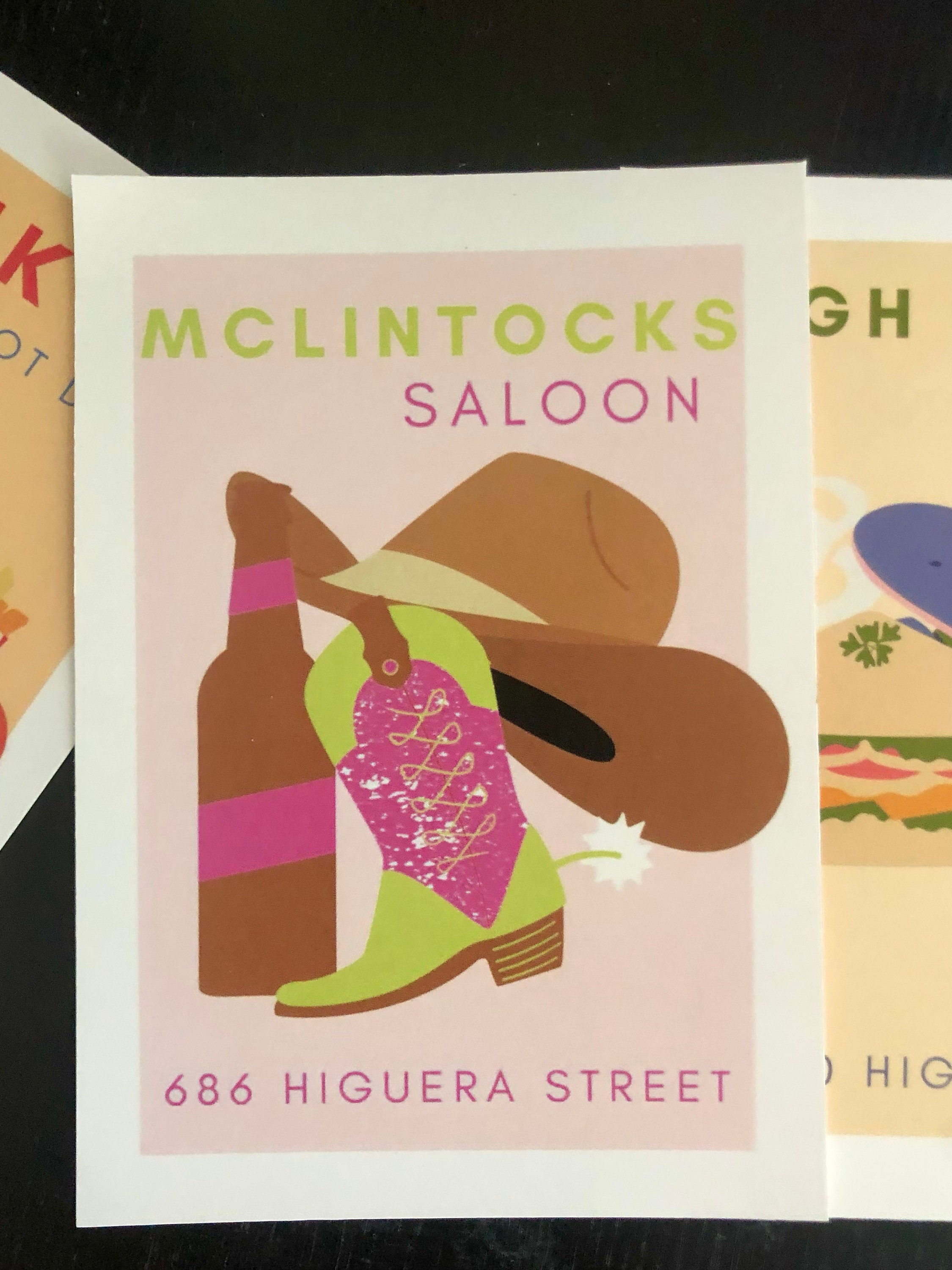 Custom College Town Cal Poly Print Set -- SAN LUIS OBISPO Restaurants ...