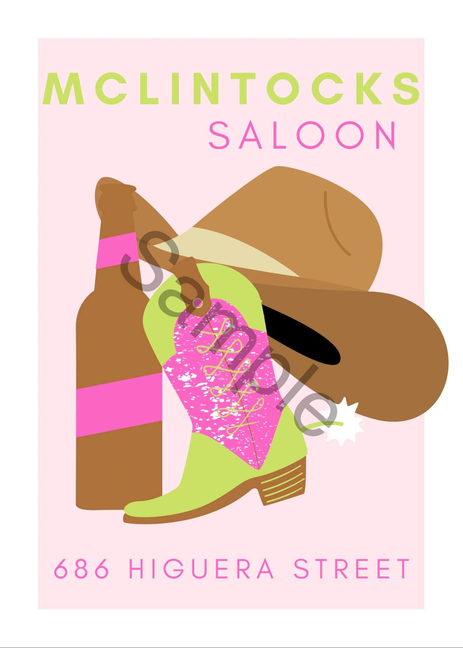 Custom College Town Cal Poly Poster Set -- SAN LUIS OBISPO Restaurants ...