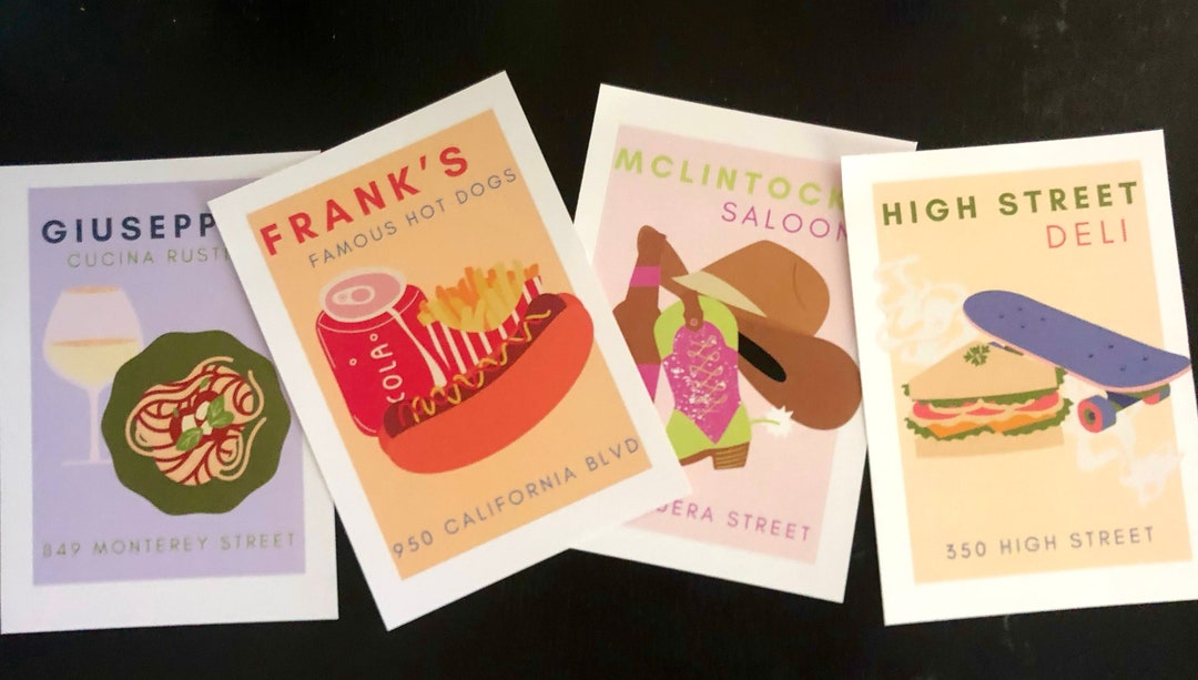 Custom College Town Cal Poly Print Set SAN LUIS OBISPO Restaurants - Etsy