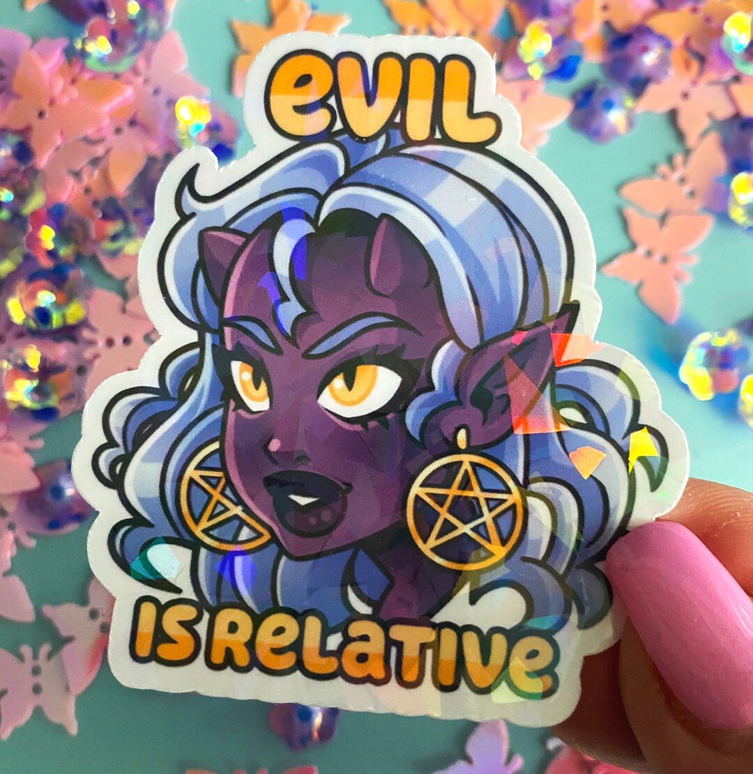 Evil is Relative - Single Sticker - Etsy