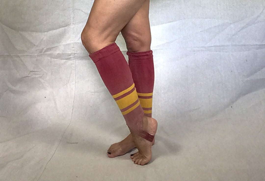 Vintage 50s Stirrups | Vintage Burgundy Cotton Stirrup Socks | 1950s ...
