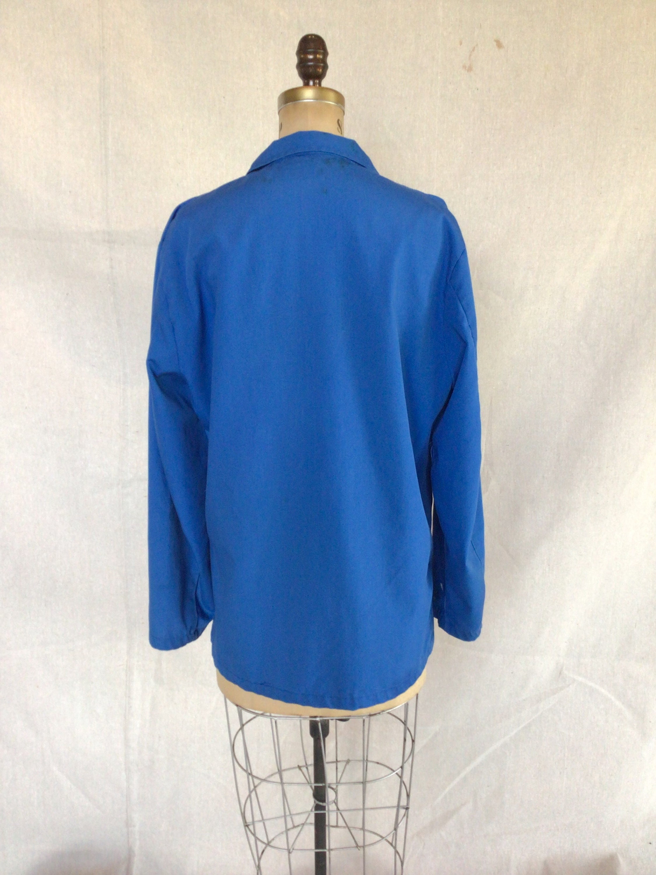 Vintage 60s Jacket Vintage Blue Mechanic Jacket 1960s Topp Master ...