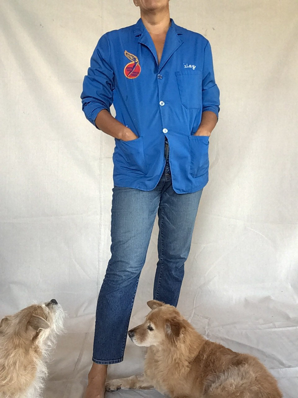 Vintage 60s Jacket Vintage Blue Mechanic Jacket 1960s Topp Master ...