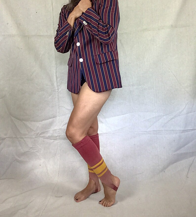 Vintage 50s Stirrups | Vintage Burgundy Cotton Stirrup Socks | 1950s ...