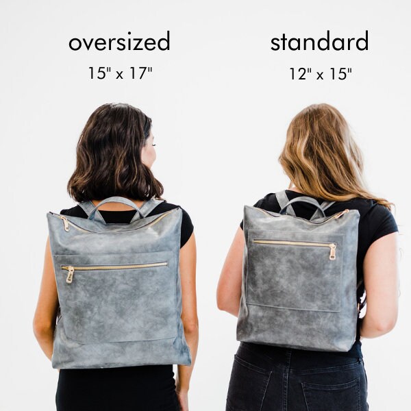 Reese Vegan Leather Backpack With Gold Hardware: Large Women's School ...