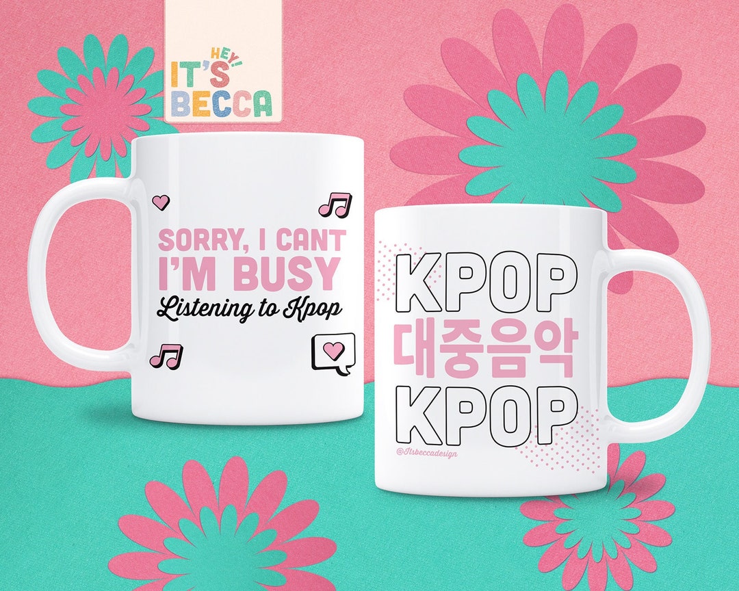 Listening to Kpop Mug Gifts for Kpop Fans Korean Kpop Mug FREE DELIVERY ...