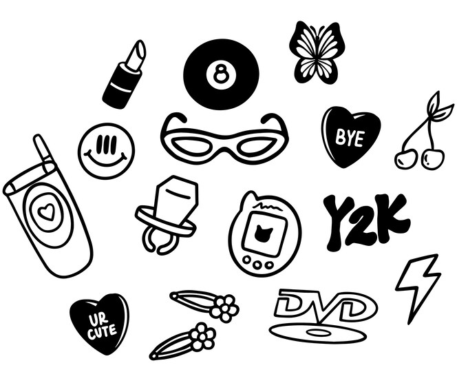 2000s Png 2000s Nostalgia 2000s SVG 2000s Illustrations - Etsy