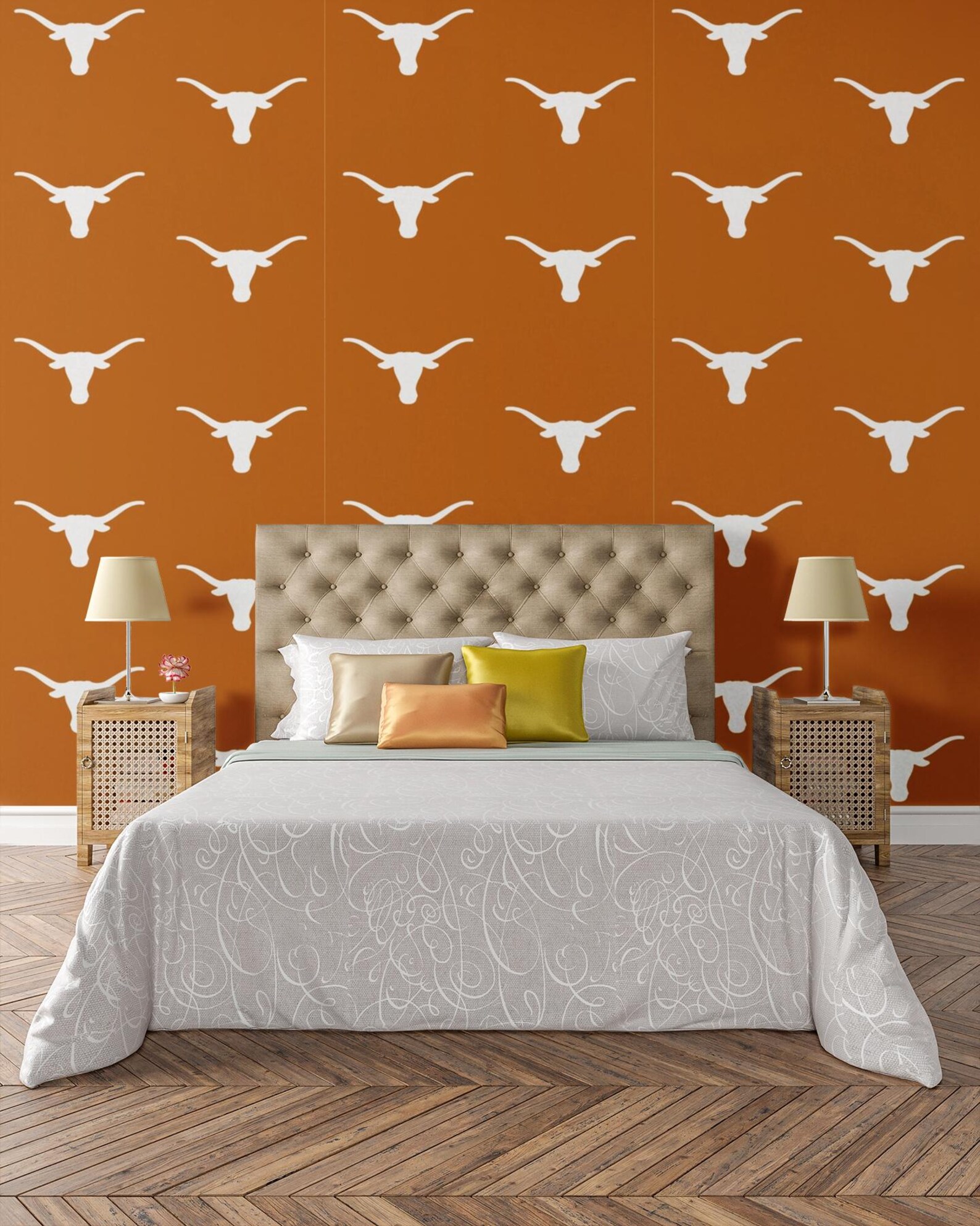 Medium Texas Longhorn Logo Home Decor Decorative Wallpaper Wall ...