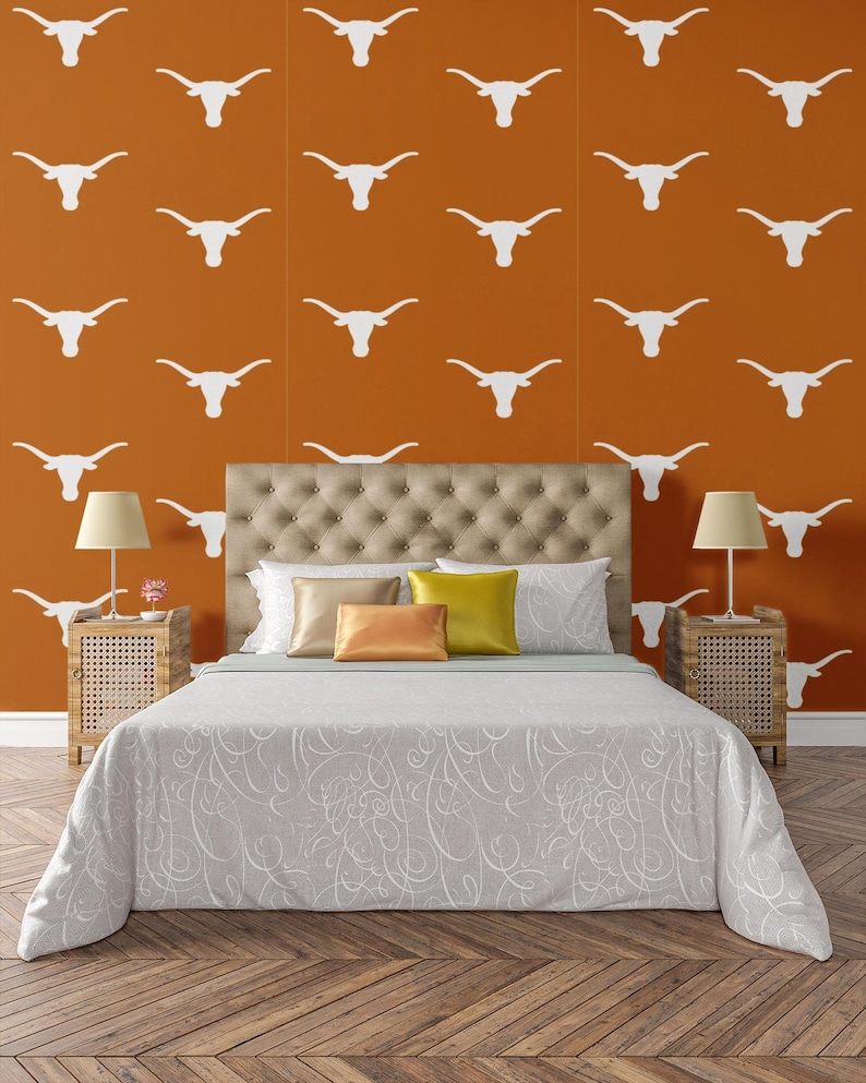 Medium Texas Longhorn Logo Home Decor Decorative Wallpaper Wall ...
