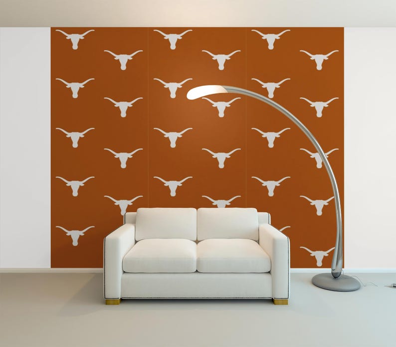 Medium Texas Longhorn Logo Home Decor Decorative Wallpaper Wall ...