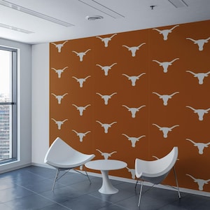 Medium Texas Longhorn Logo Home Decor Decorative Wallpaper Wall ...