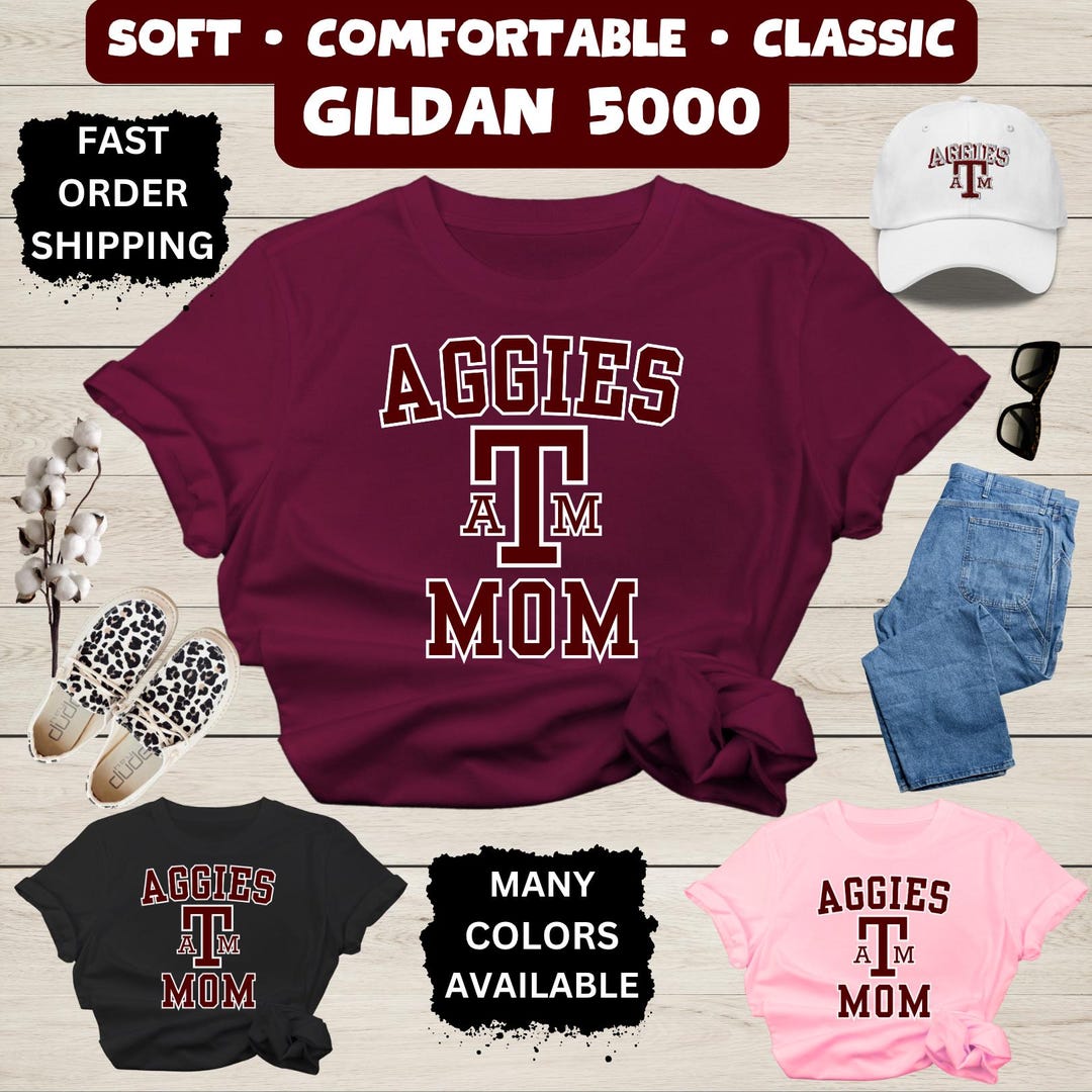 Trending Texas Aggies Mom Tee T-shirt Gig 'em College Football Game Day ...