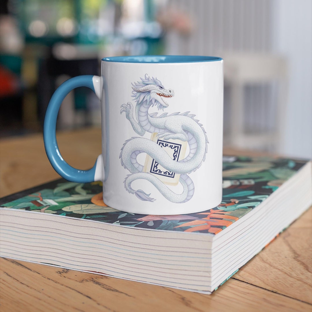 Mahjong White Dragon Mug, Celebrate the Year of the Dragon, White ...