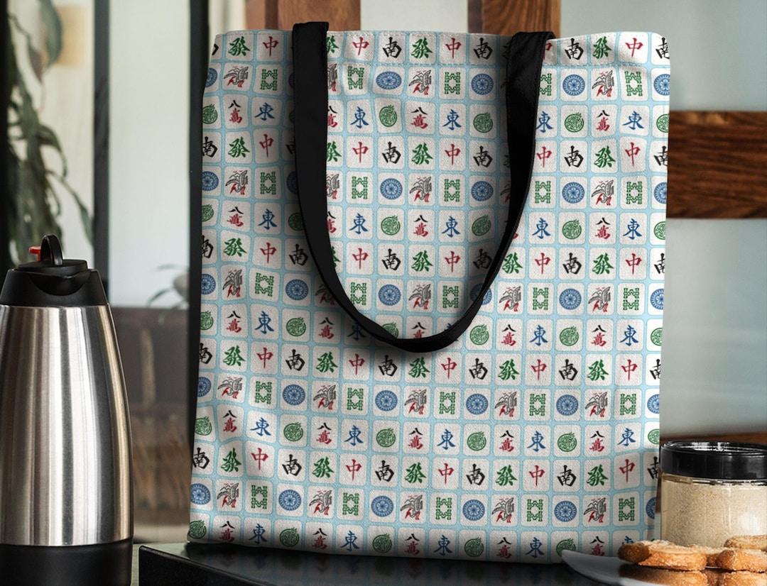 Mahjong Bag Mahjongtile Pattern Tote Bag Mahjong Gift - Etsy