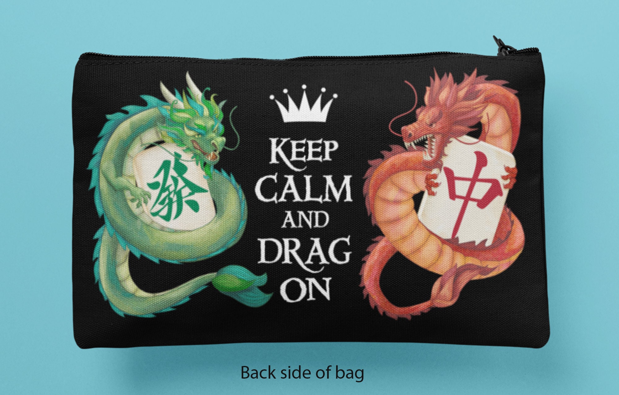 Mahjong Card and Coin Pouch, A Personalized Stylish Zipper Bag With ...