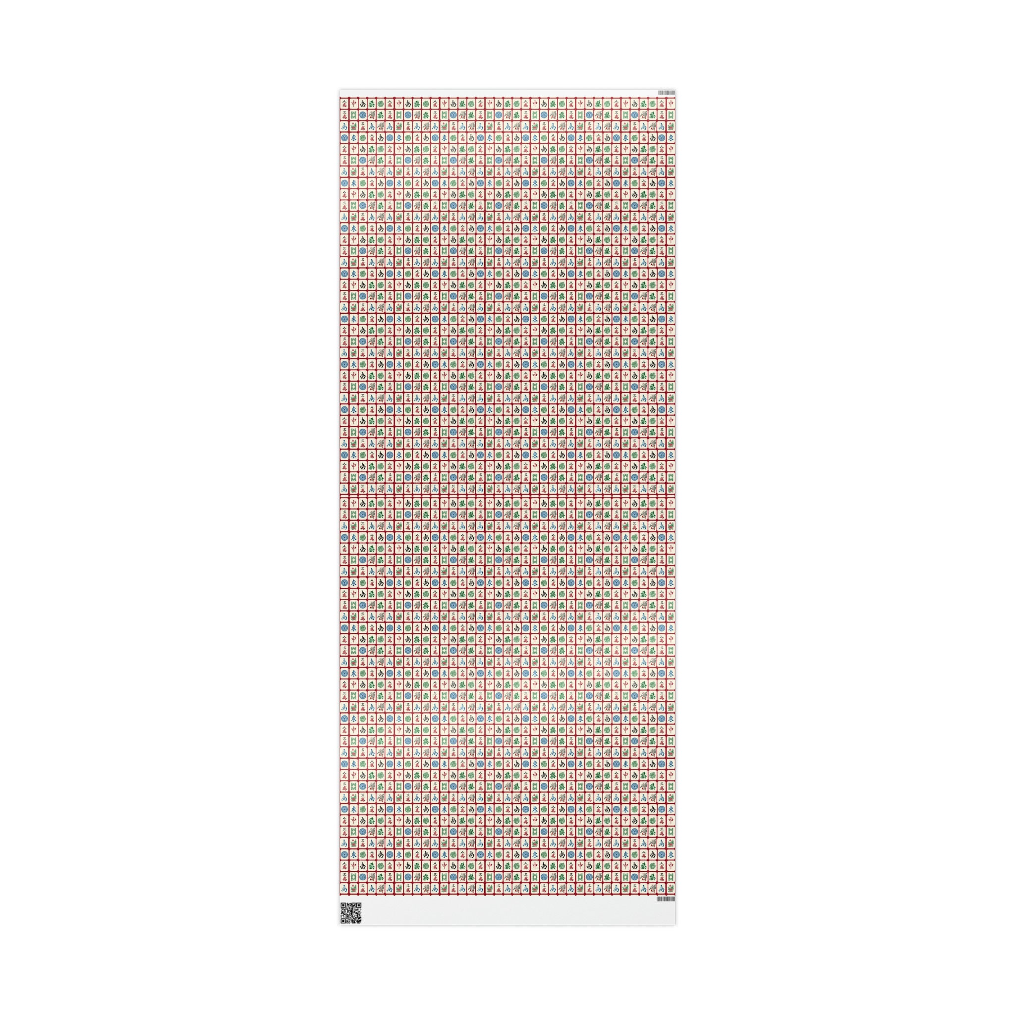 Elegant Mahjong Tile Pattern Gift Wrap, Vintage Inspired Wrapping Paper ...