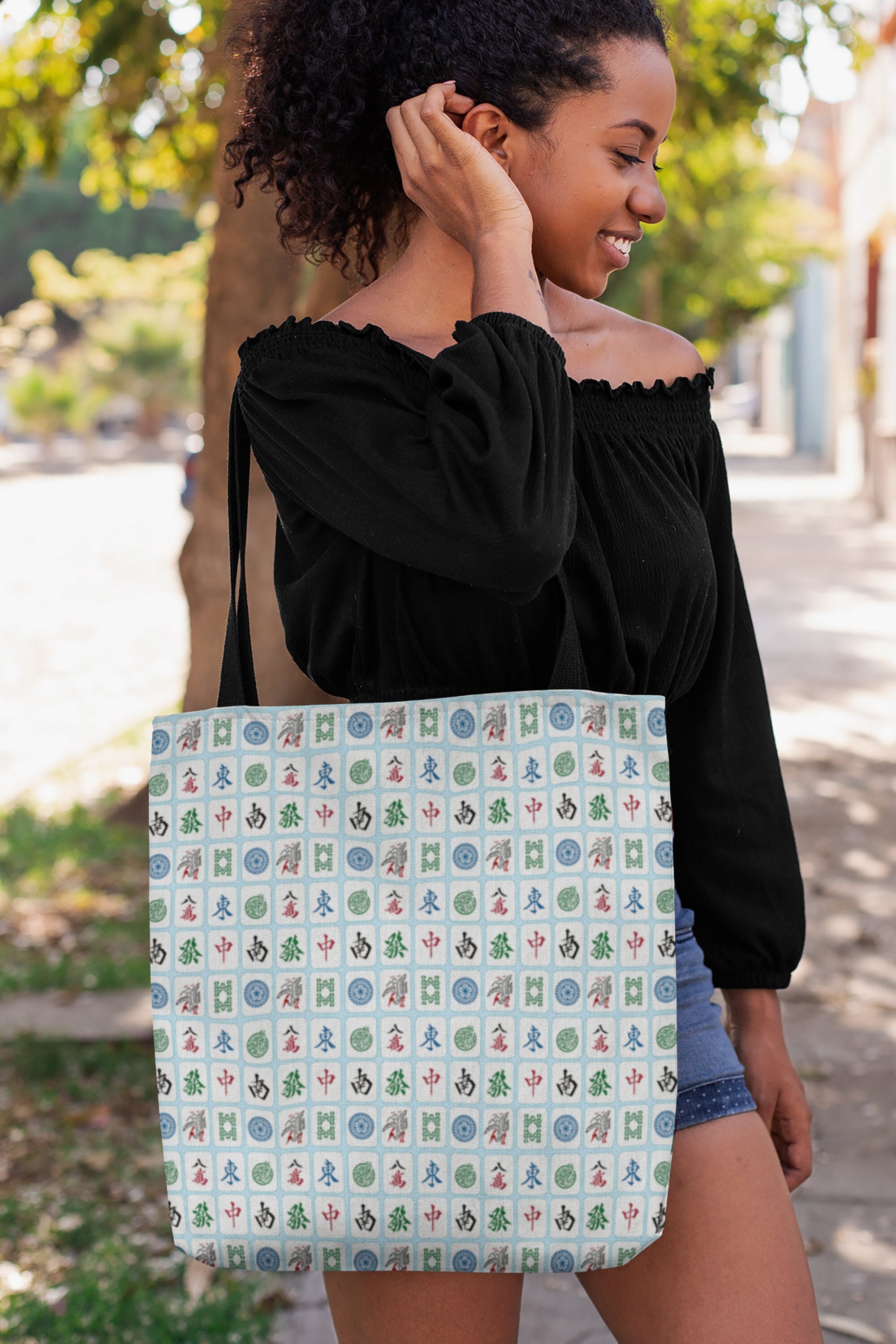 Mahjong Bag Mahjongtile Pattern Tote Bag Mahjong Gift - Etsy