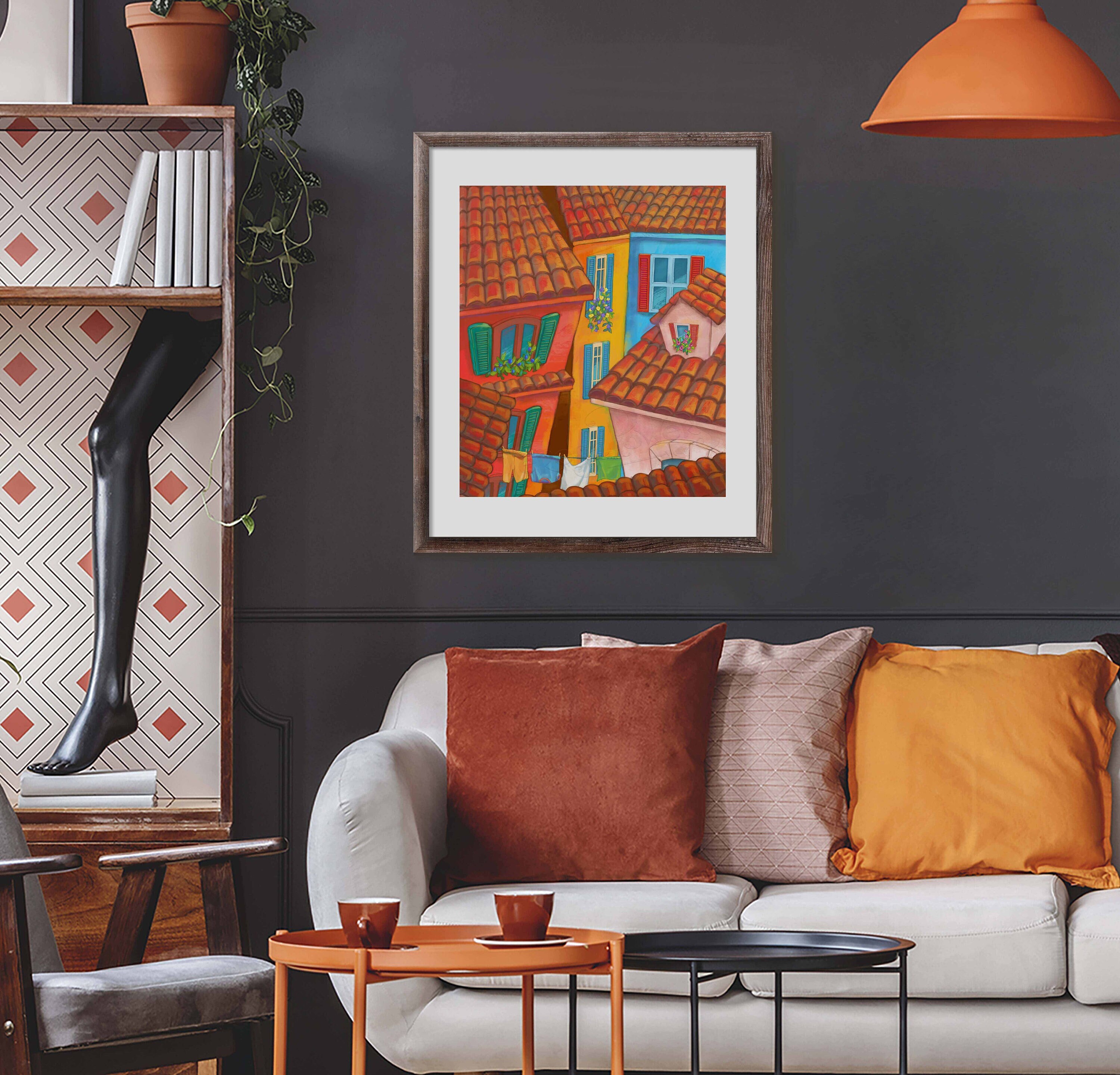 Sunny Rooftop Poster - Etsy