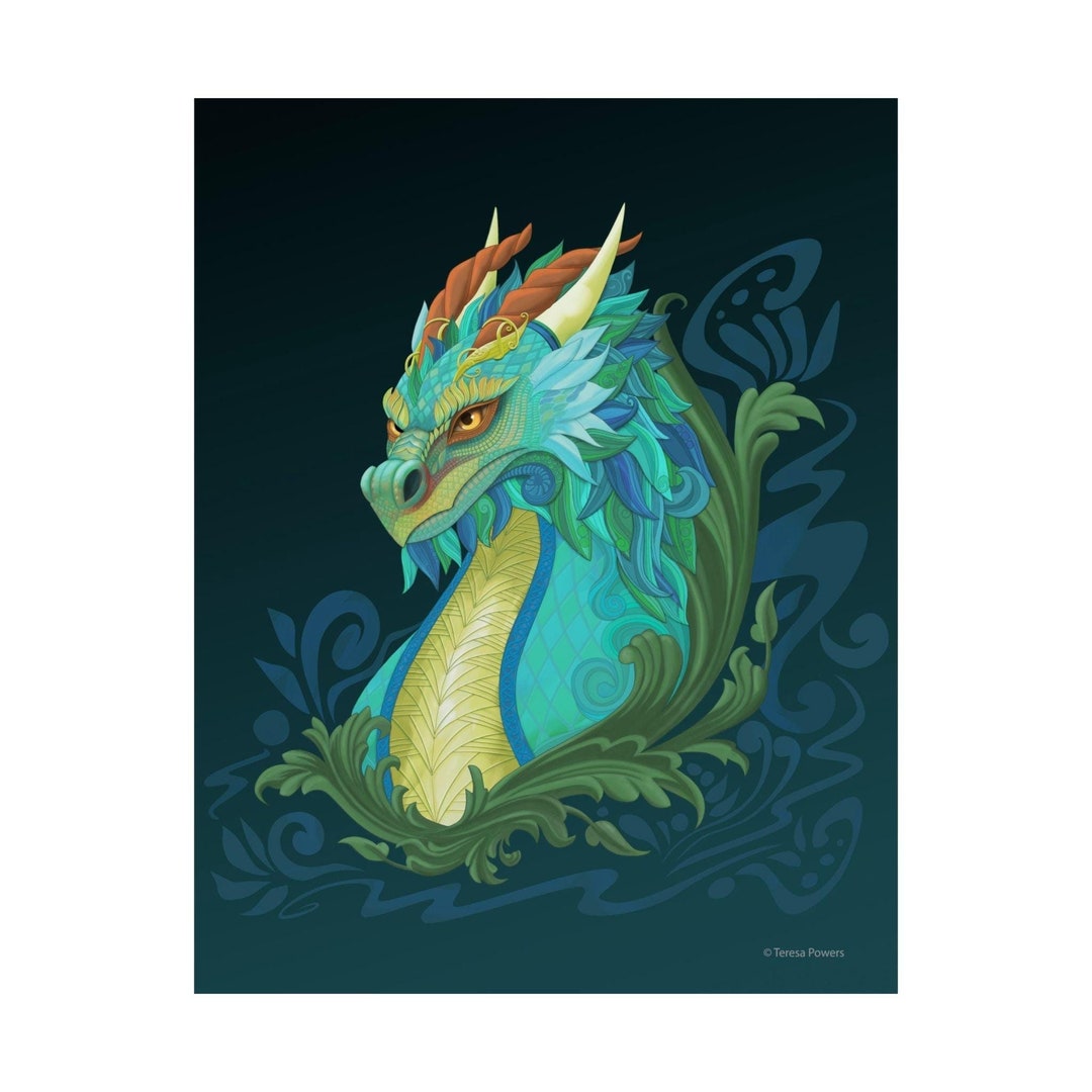 Satin Poster, Dragon Home Décor Wall Art, Awaken Your Inner Dragon ...