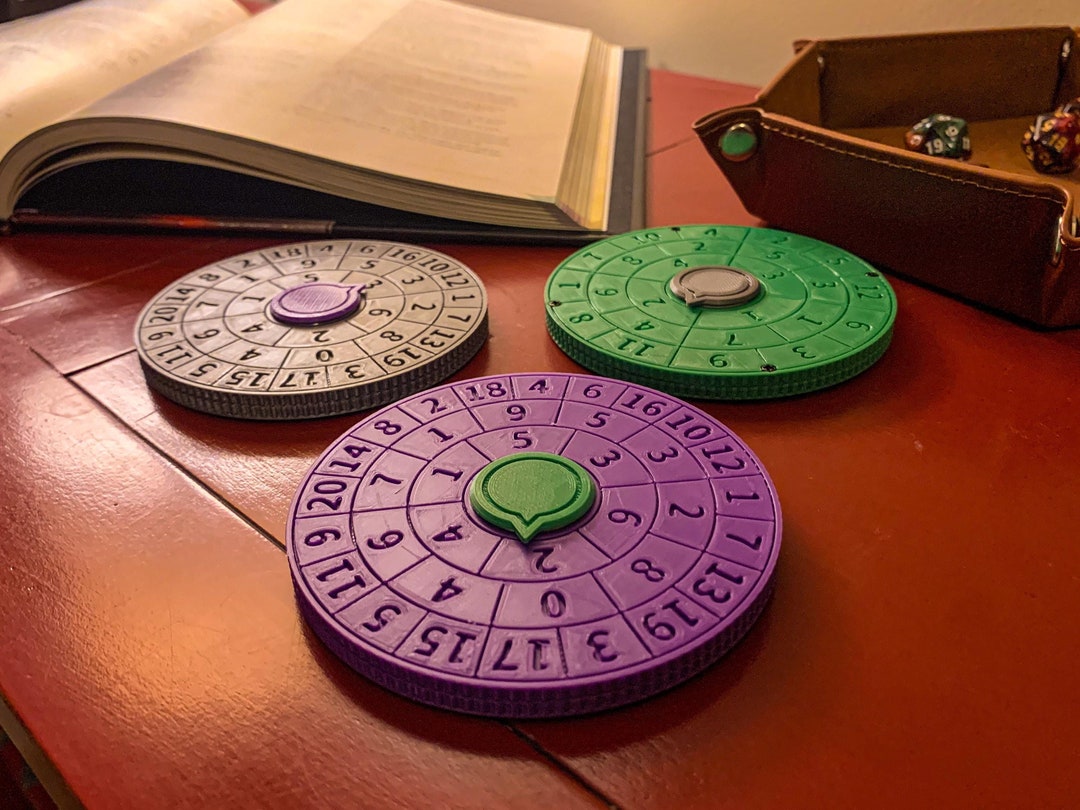 7 in 1 Dice Fidget Spinner D&D All in One Dice Spinner 3D Printed Dice ...