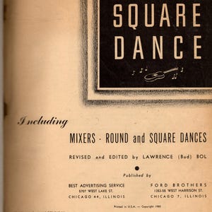 The Square Dance Chicago Park District Square Dance Manual - Etsy