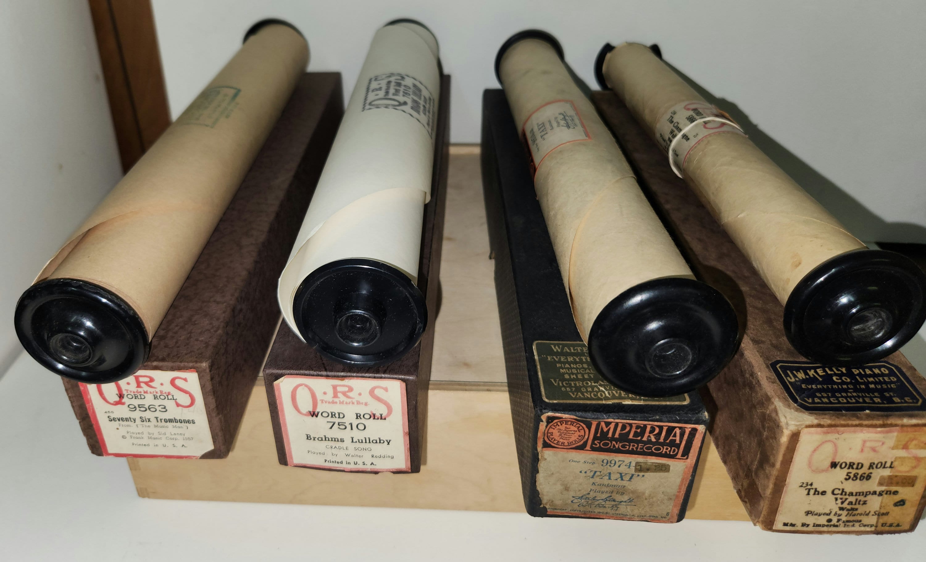 Vintage Player Piano Rolls - Etsy