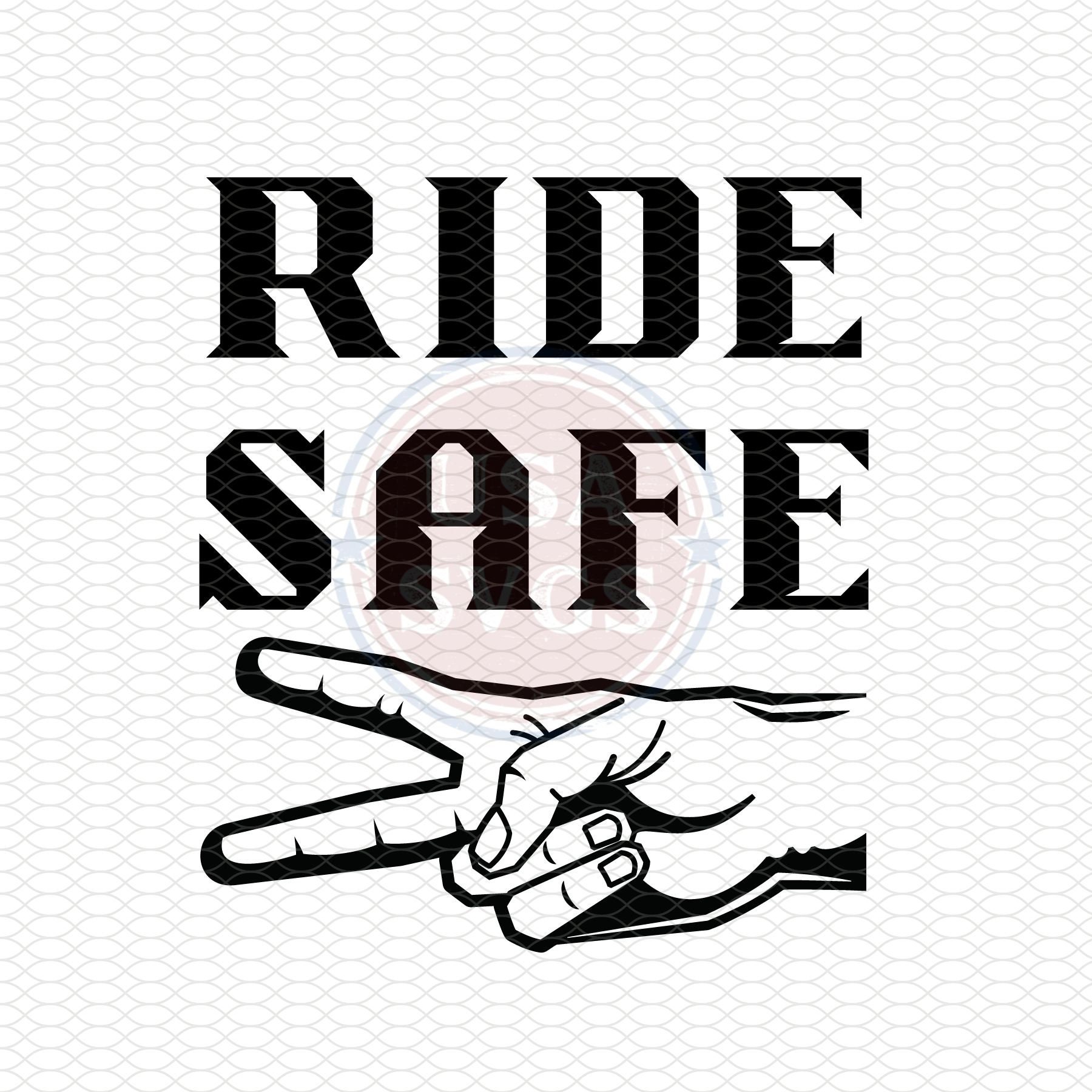 Biker Wave Ride Safe SVG PNG JPG File - Etsy