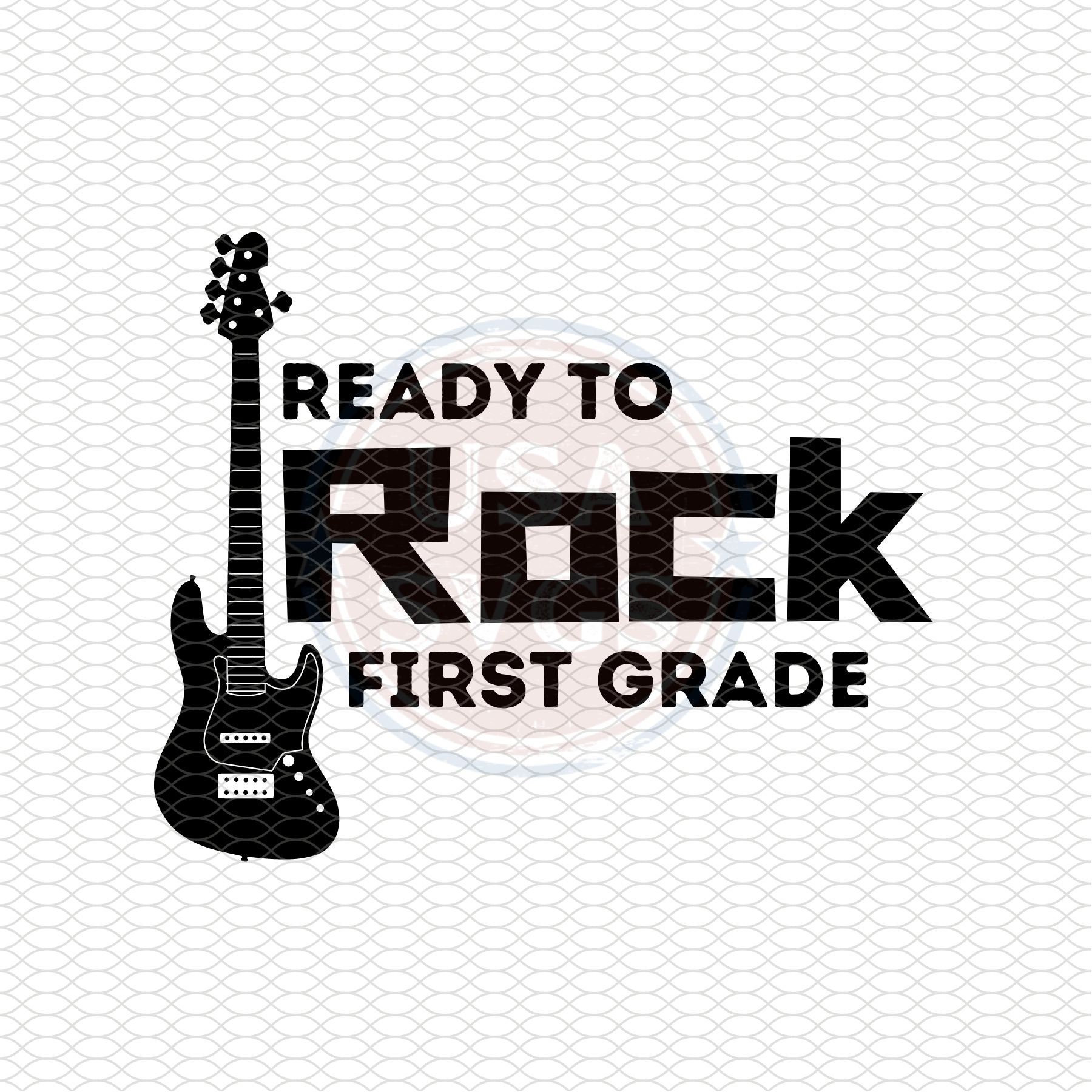 Ready to Rock First Grade Svg Png Jpg- 1st Day of School - Etsy