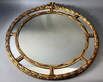 Ornate Round Gold Mirror - Etsy