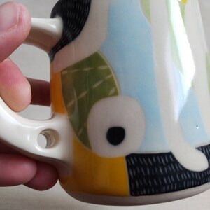 Handbuilt Porcelain Mug With Underglaze Painting and Sgraffito Carving ...