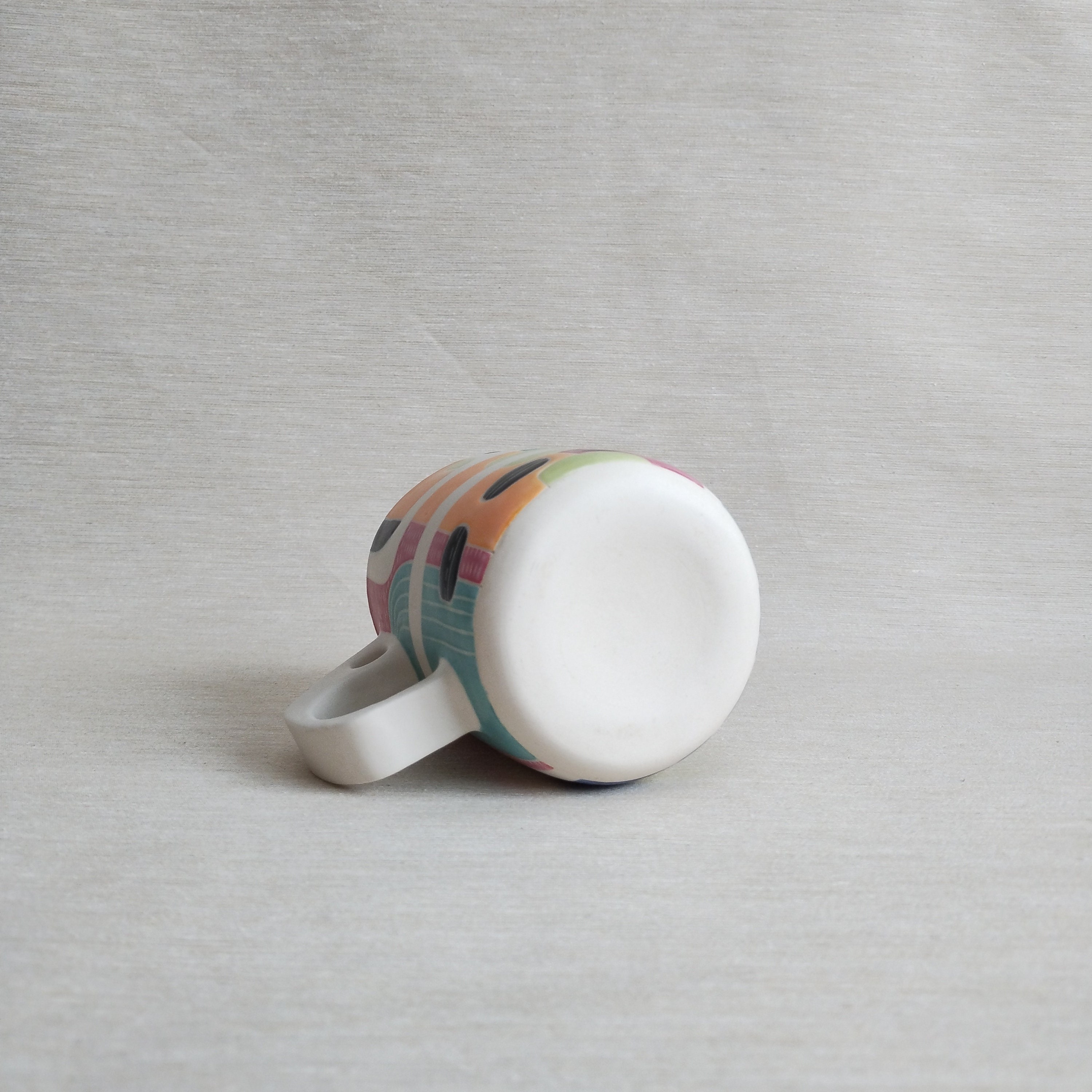 Handbuilt Porcelain Mug With Underglaze Painting and Sgraffito Carving ...