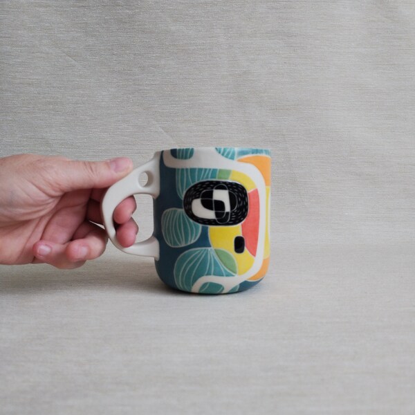Sgraffito Mug - Etsy