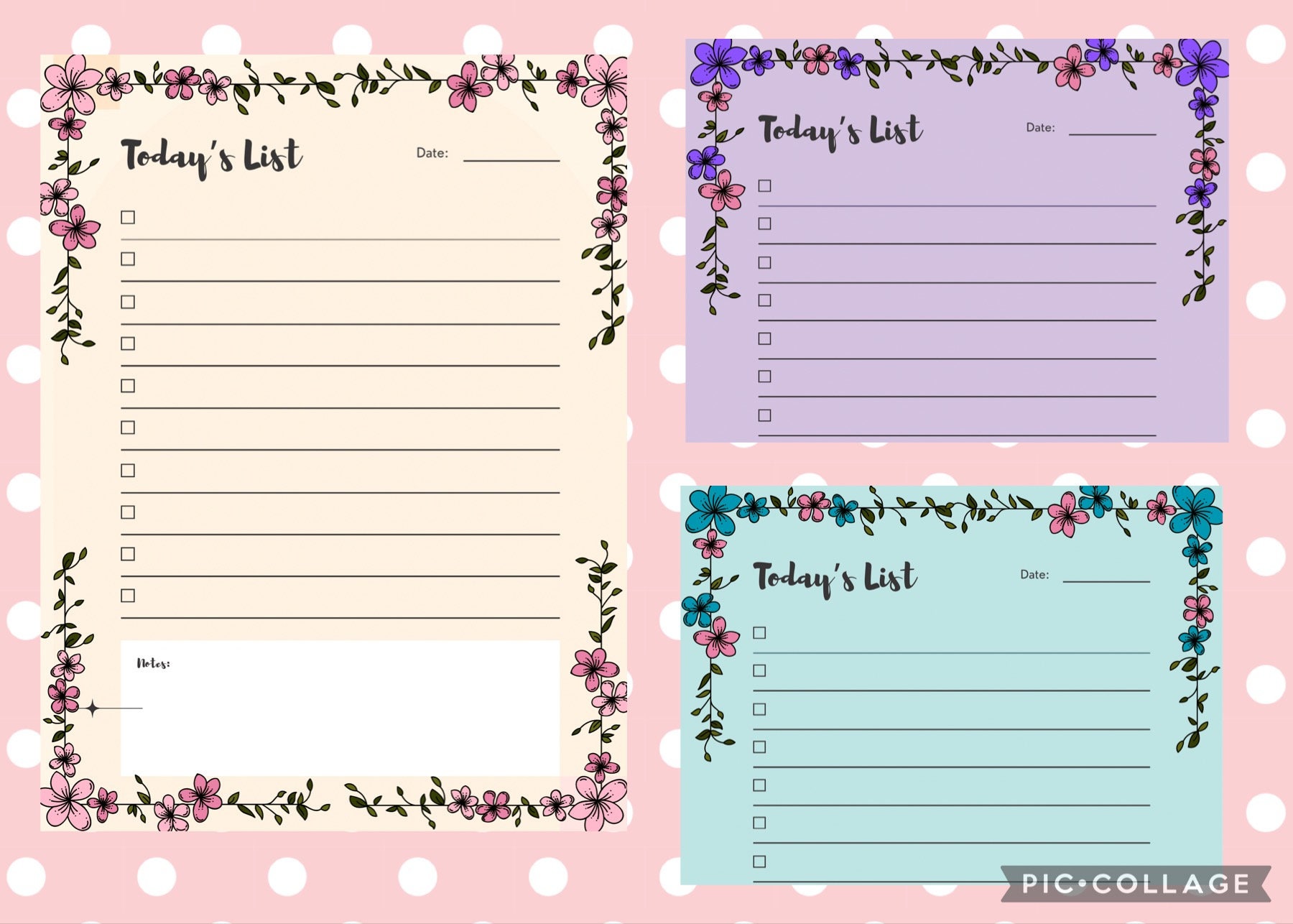Printable Aesthetic Flower Note Pad to Do List Daily Notes - Etsy