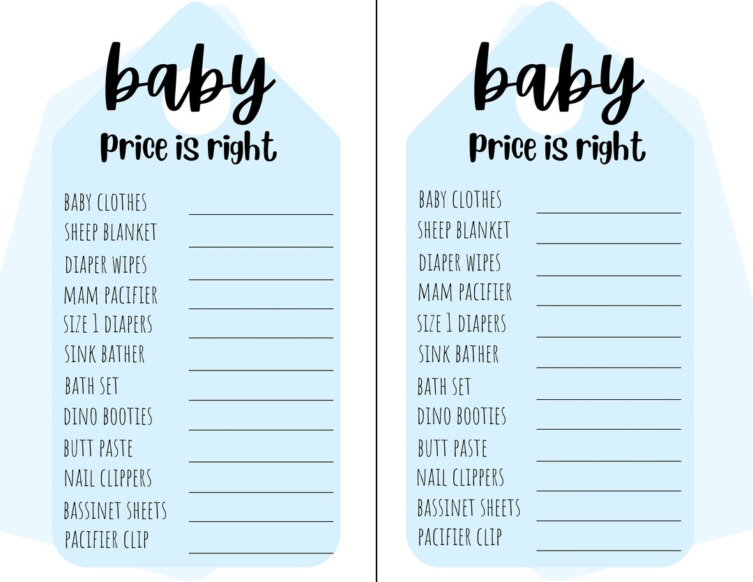 Baby Price is Right - Etsy