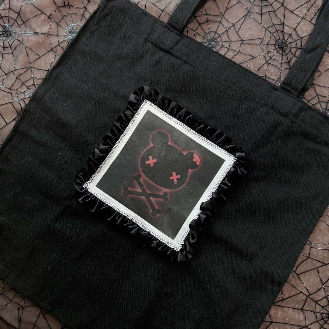 Zomnom Zombie Bear Frilly Skull Punk Kawaii Spooky Cute Tote Bag - Etsy