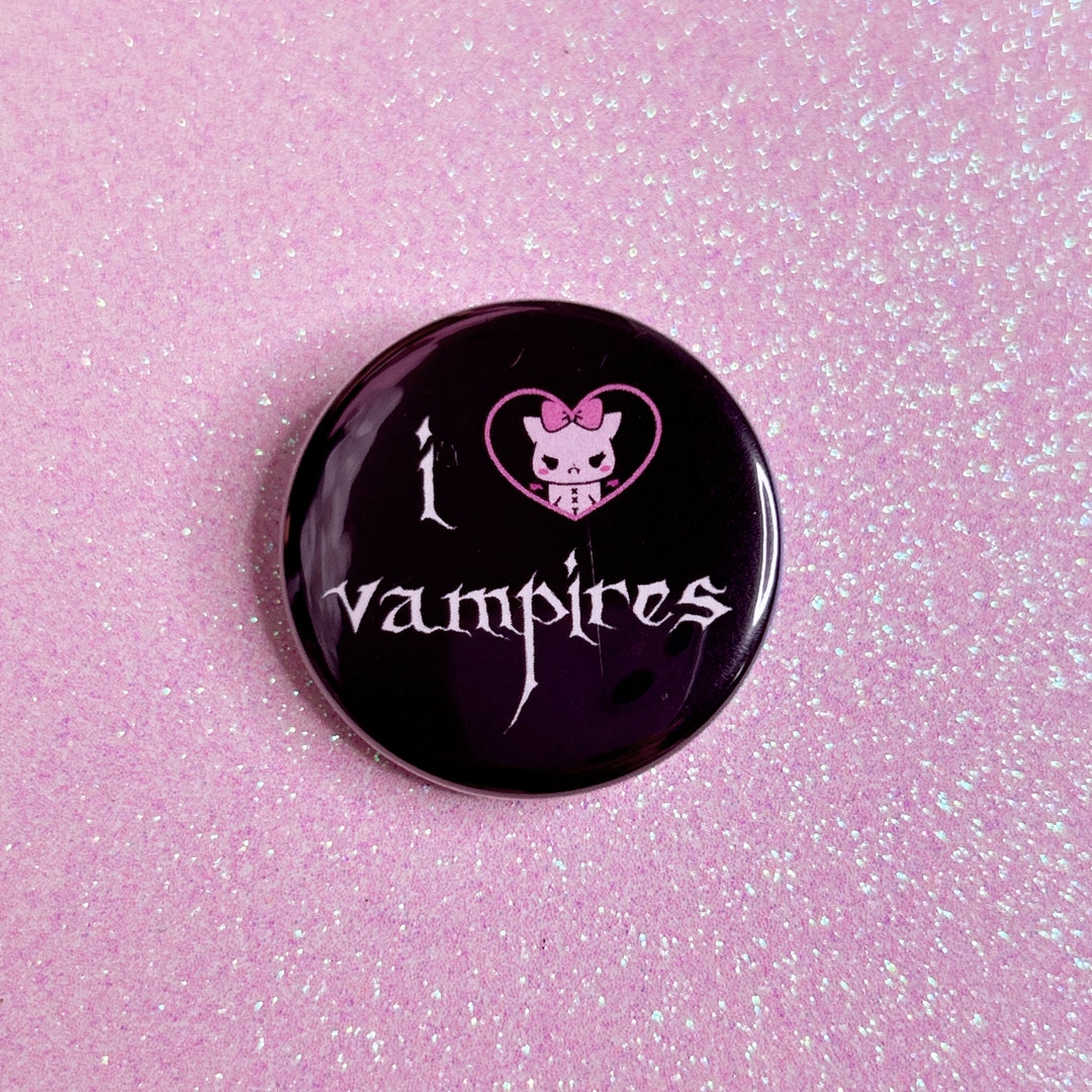 Bitten Vampire Kitten Bat I Love Vampires Bloody Kawaii Black Pin - Etsy