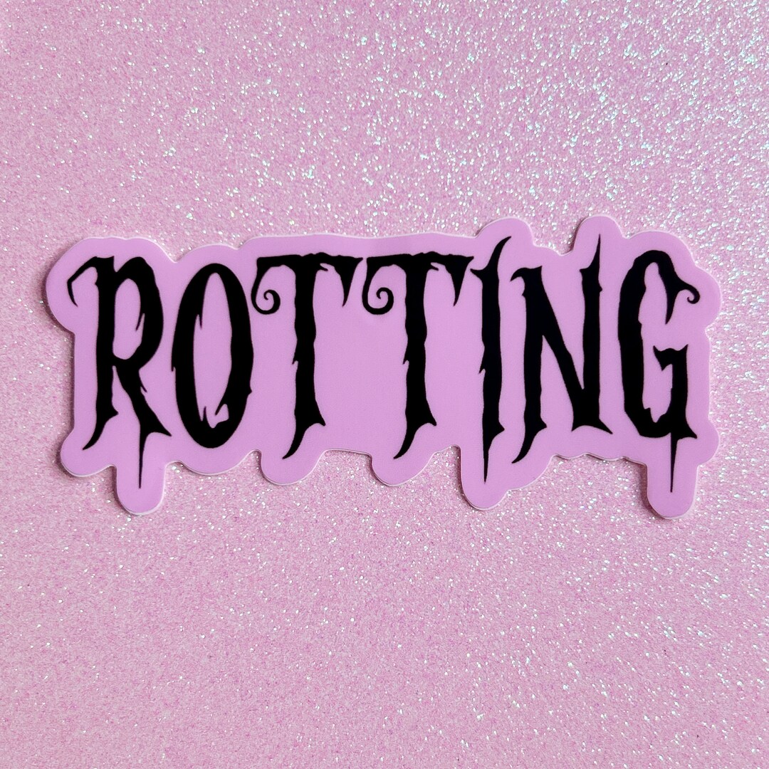 Rotting Pink Spooky Horror Cute Text Horror Matte Sticker - Etsy