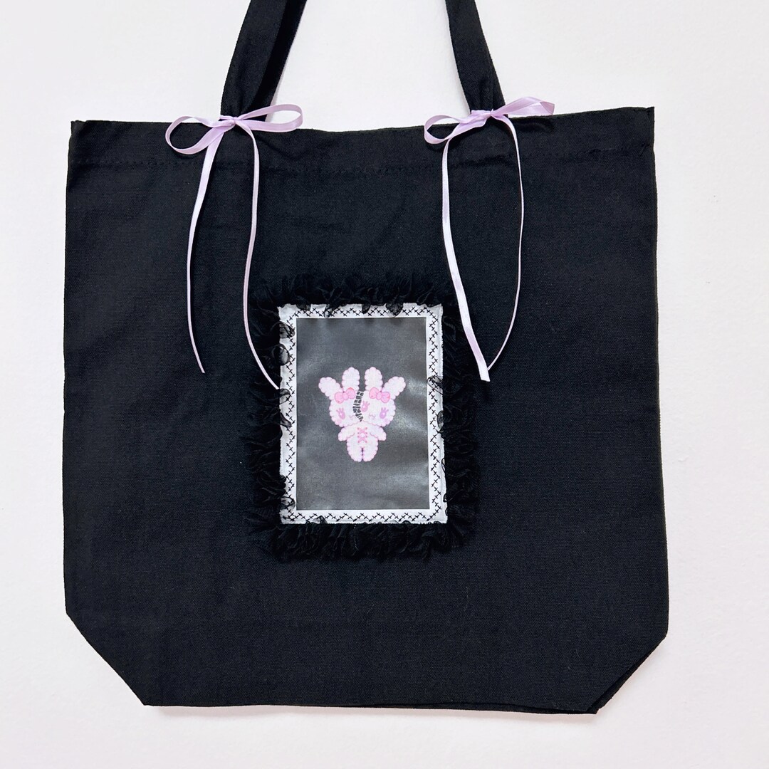 Conjoined Kira Vampire Bunny Frilly Pastel Pink Bows Tote Bag - Etsy