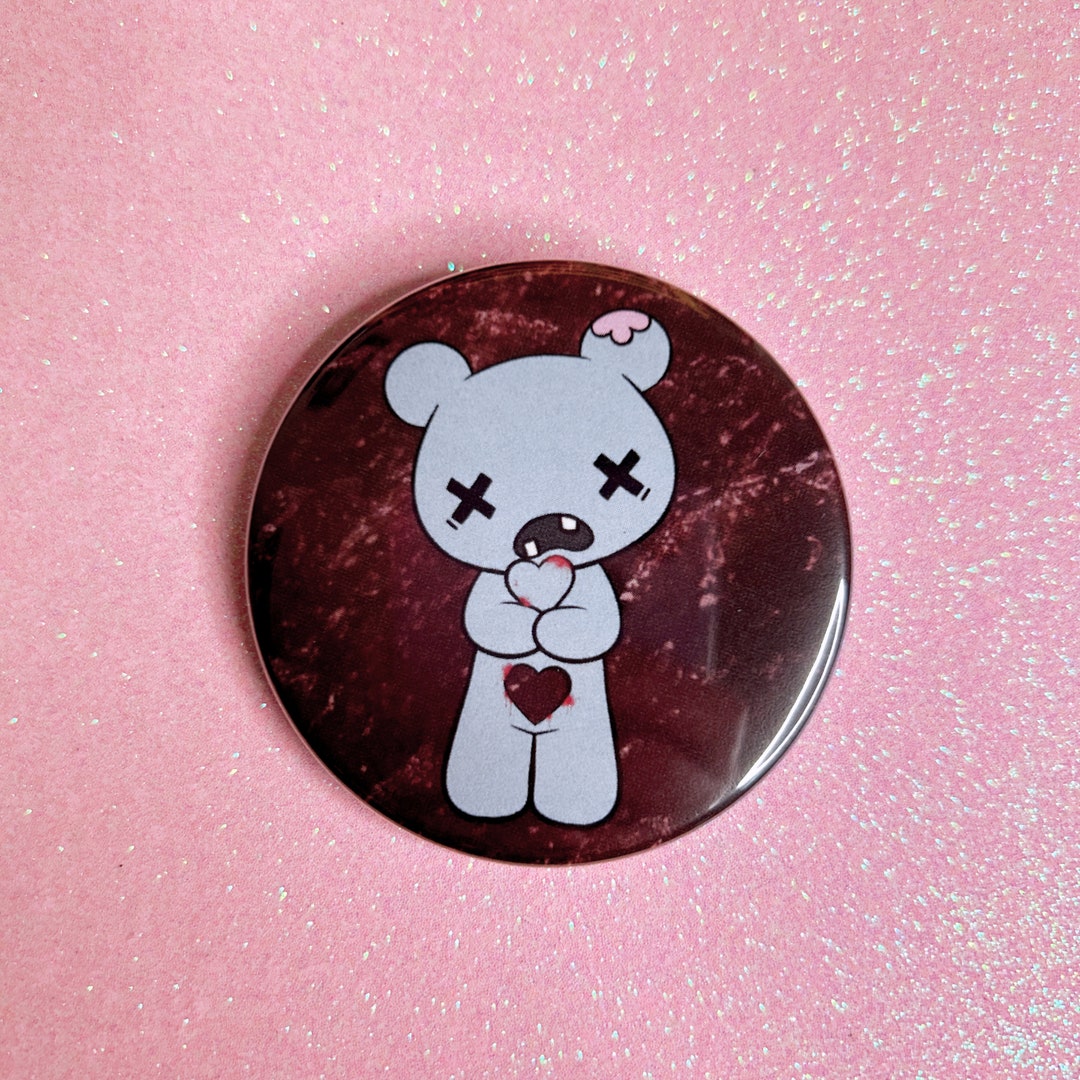 Zomnom Bloody Heart Zombie Bear Pin - Etsy