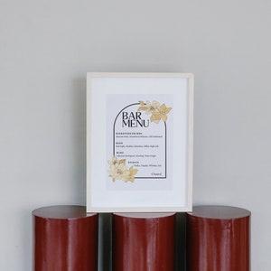 Retro BAR MENU Printable Sign/banner, Instant Download, Editable ...