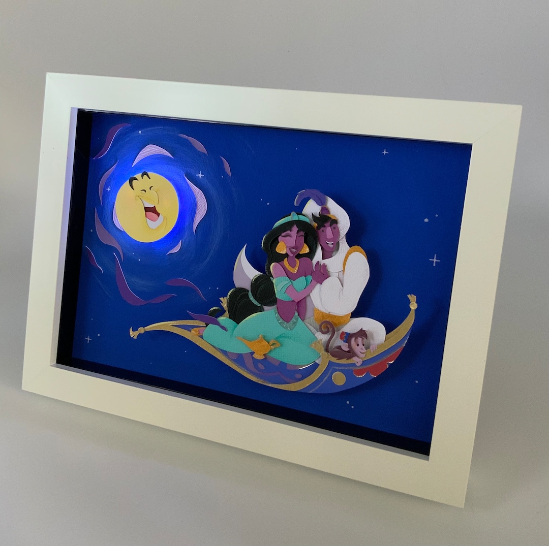 A Whole New World, Aladdin - Original Handmade 3D Paper Artwork - Etsy