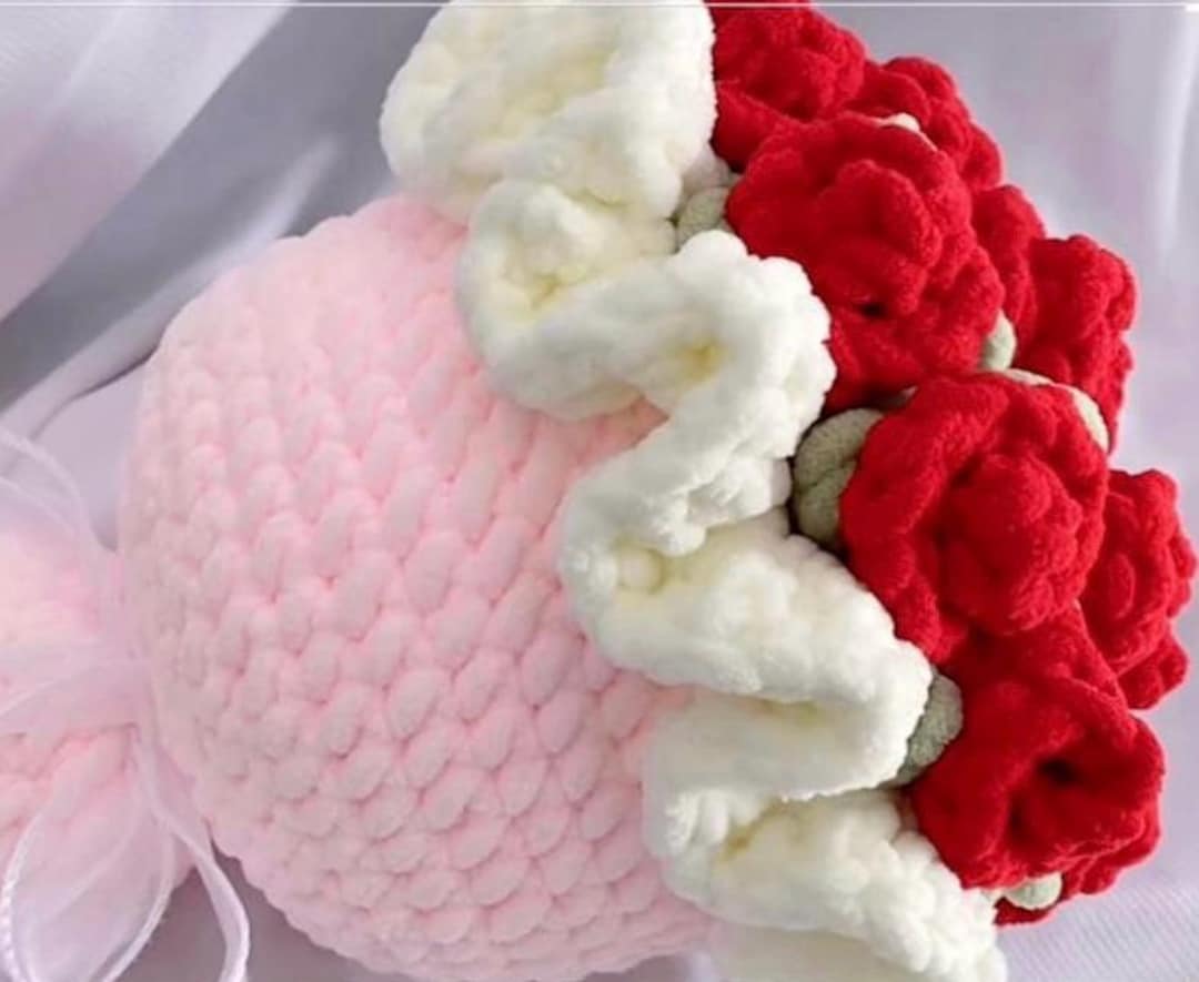 Big Crochet Rose Boutique, Forever Rose Gift, Cute Gift, Rose Plushy ...
