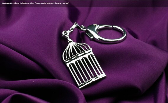 Birdcage Keychain Bag Charm Antique Style Birdcage - Etsy